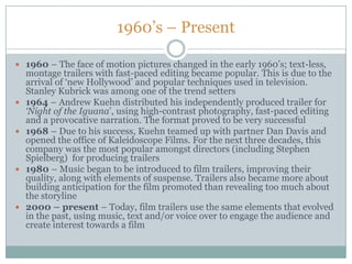 History of film trailers | PPTX