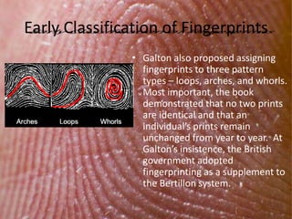 History of fingerprinting | PPTX