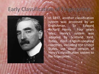 History of fingerprinting | PPTX