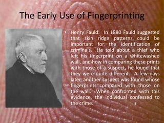 History of fingerprinting | PPTX