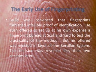 History of fingerprinting | PPTX