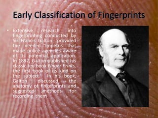 History of fingerprinting | PPTX