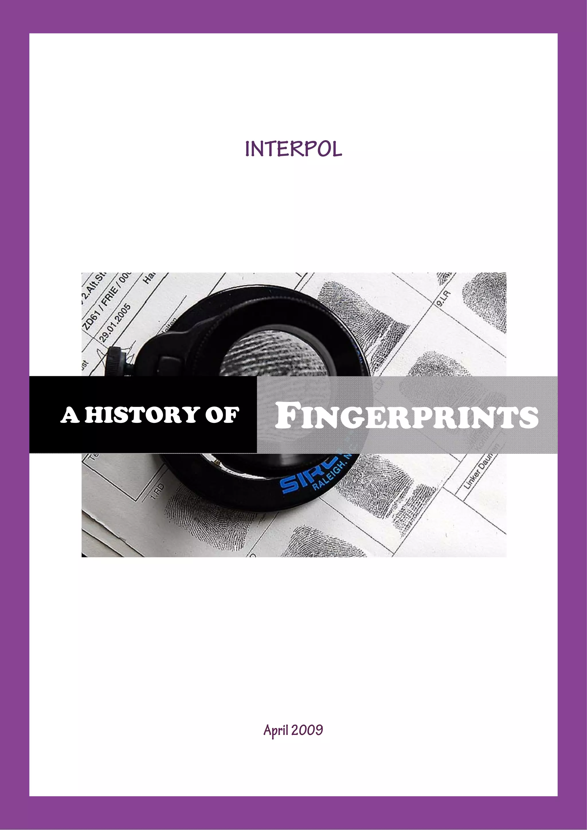 History of Fingerprints | PDF