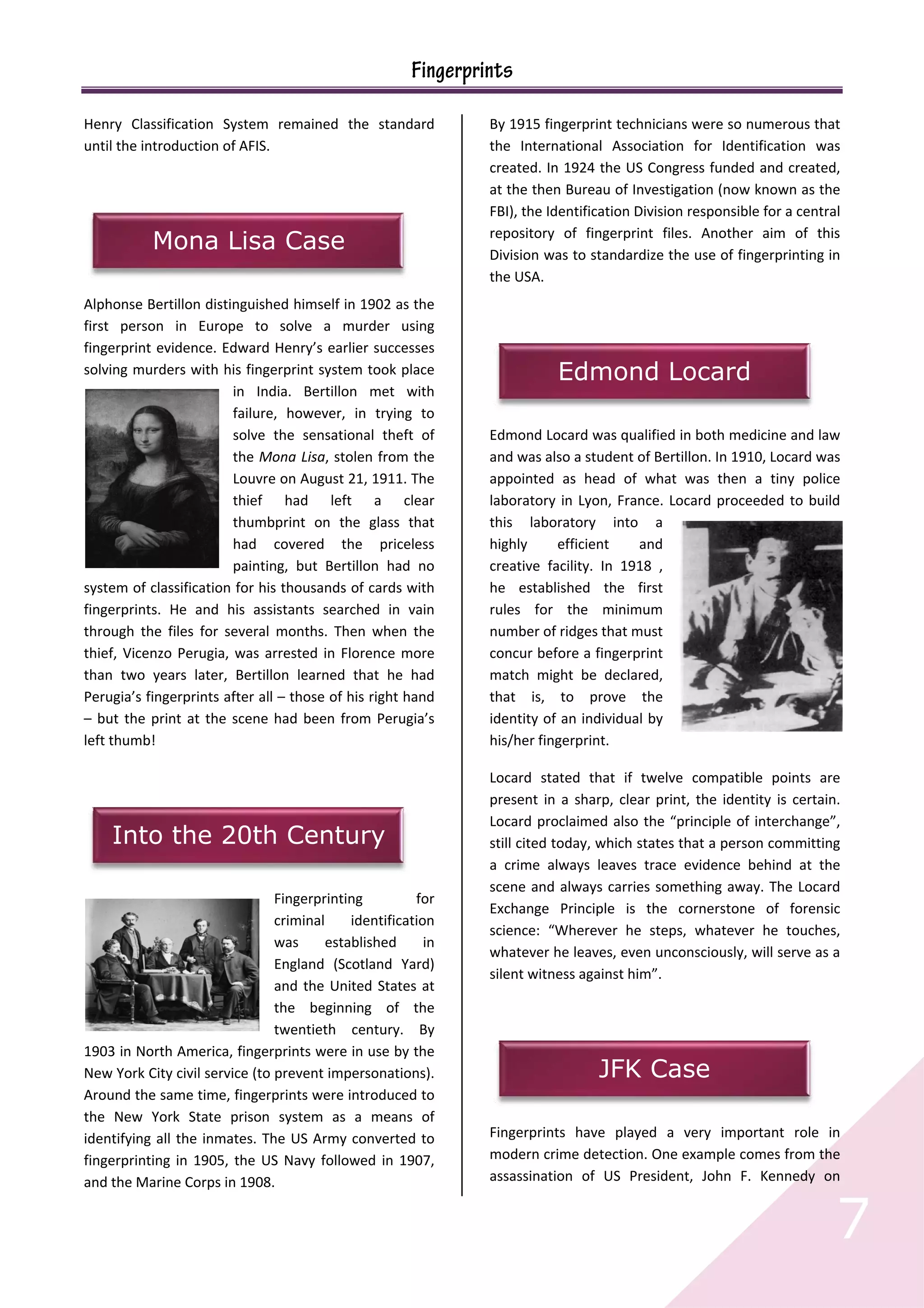 History of Fingerprints | PDF