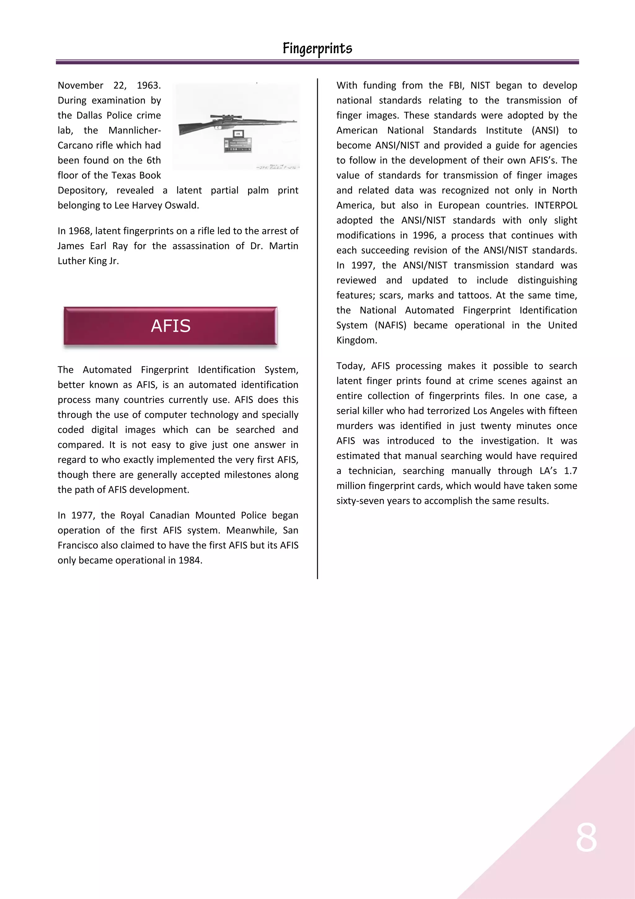 History of Fingerprints | PDF