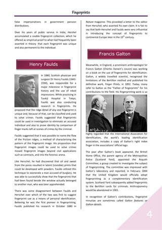 History of Fingerprints | PDF