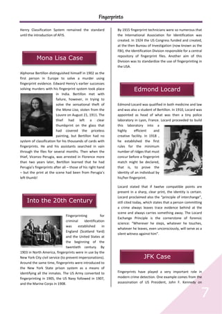 History of Fingerprints | PDF