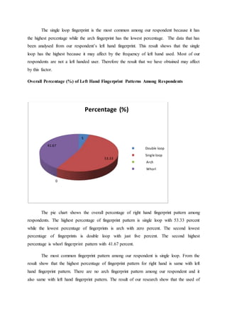 Basic Fingerprints Classification And Analysis | DOCX