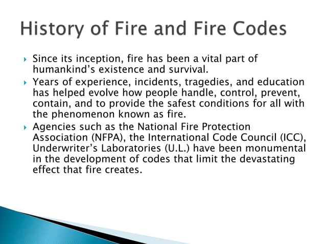 History of Fire Codes | PPT