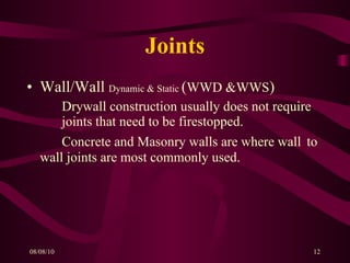 History of Firestopping | PPT