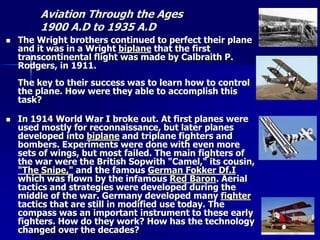History of Flight.pptbjbjvhvjvjhvjvjvjvj | PPT