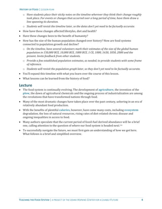 History of food-lesson | PDF