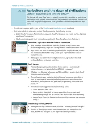 History of food-lesson | PDF