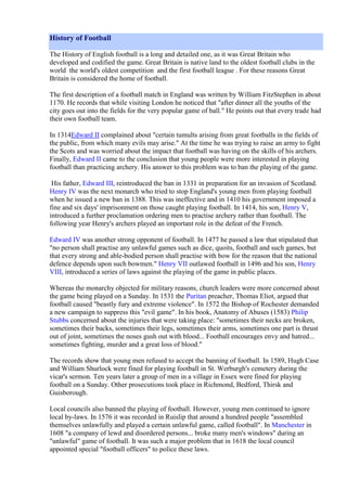 History of football | PDF