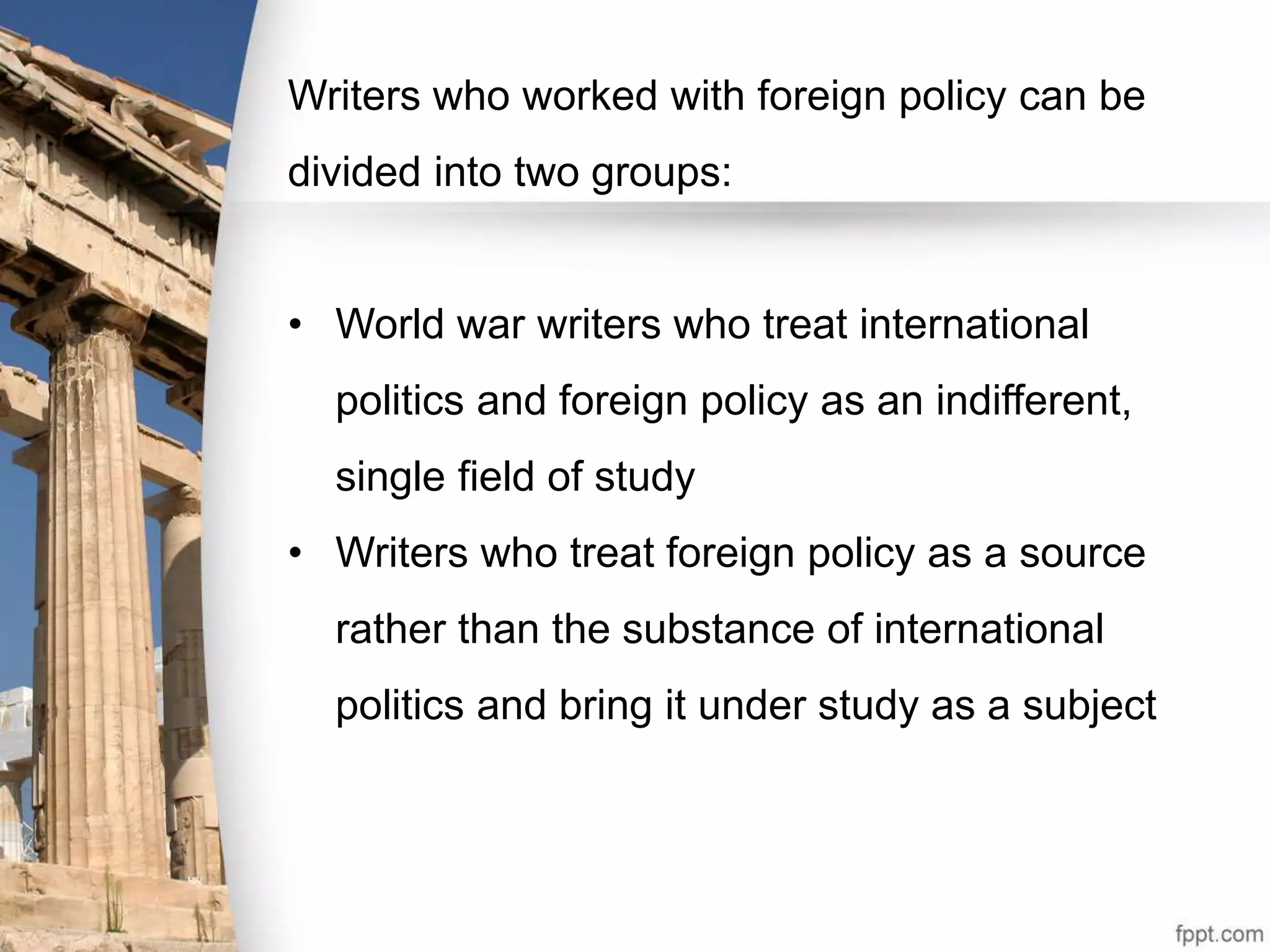 History of Foreign Policy in International Relations | PPT