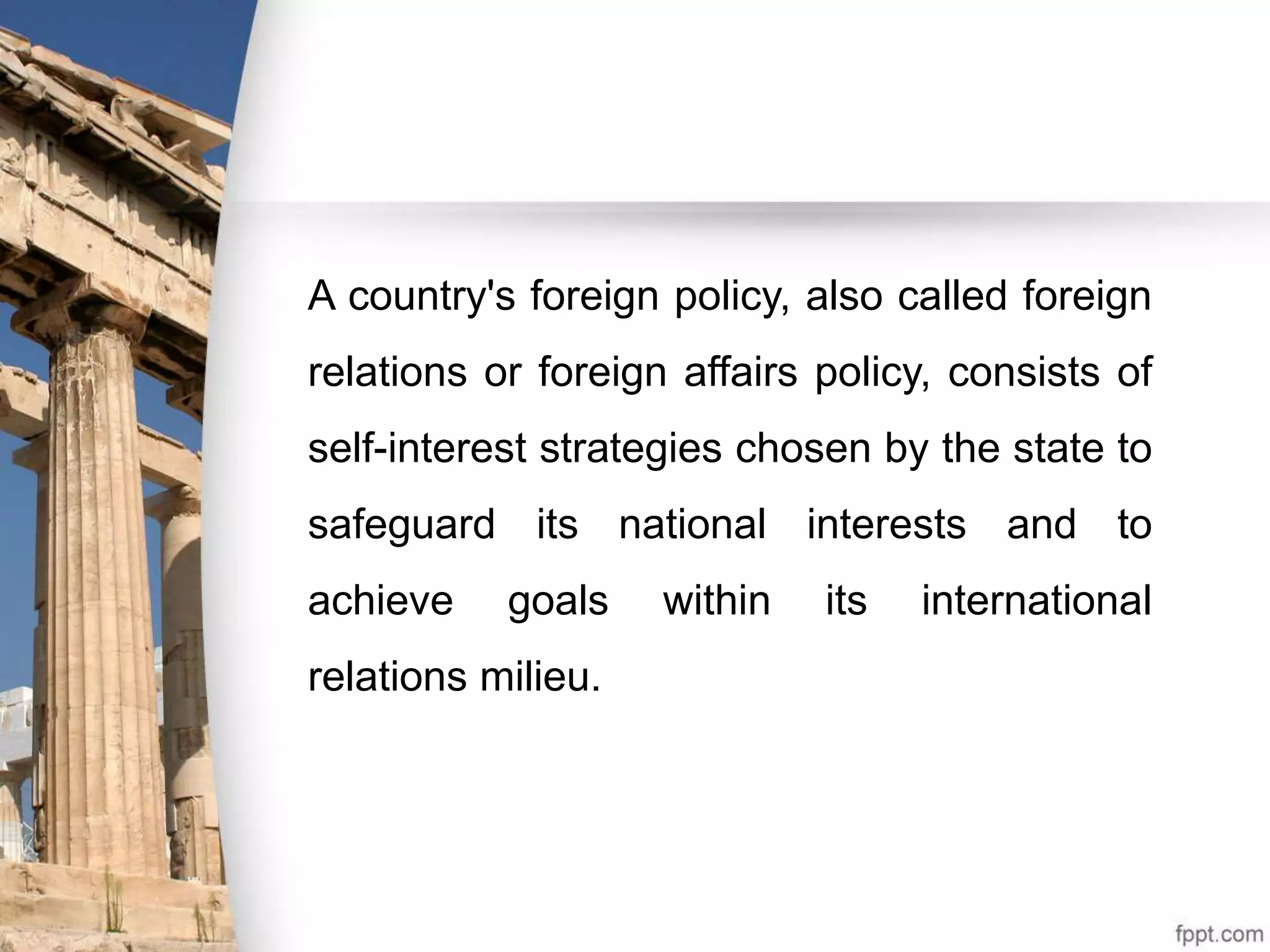 History of Foreign Policy in International Relations | PPT