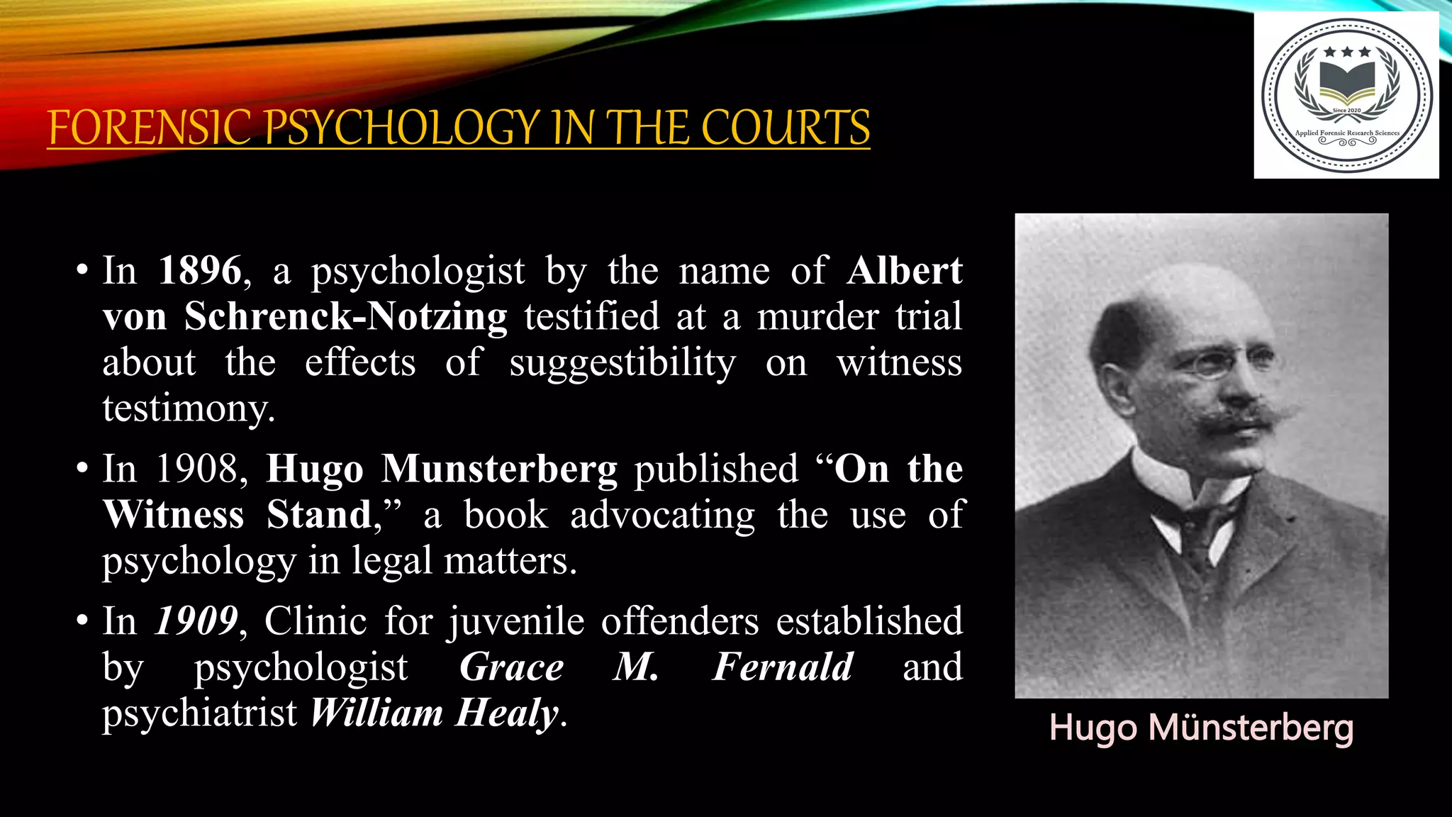 History Of Forensic Psychology | PPTX
