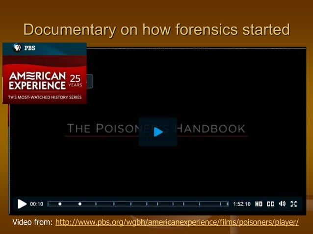 History of Forensic Science.ppt | Chemistry | Science