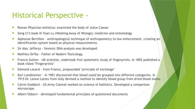 History of Forensic Science.pptx HEHHEHE | PPTX