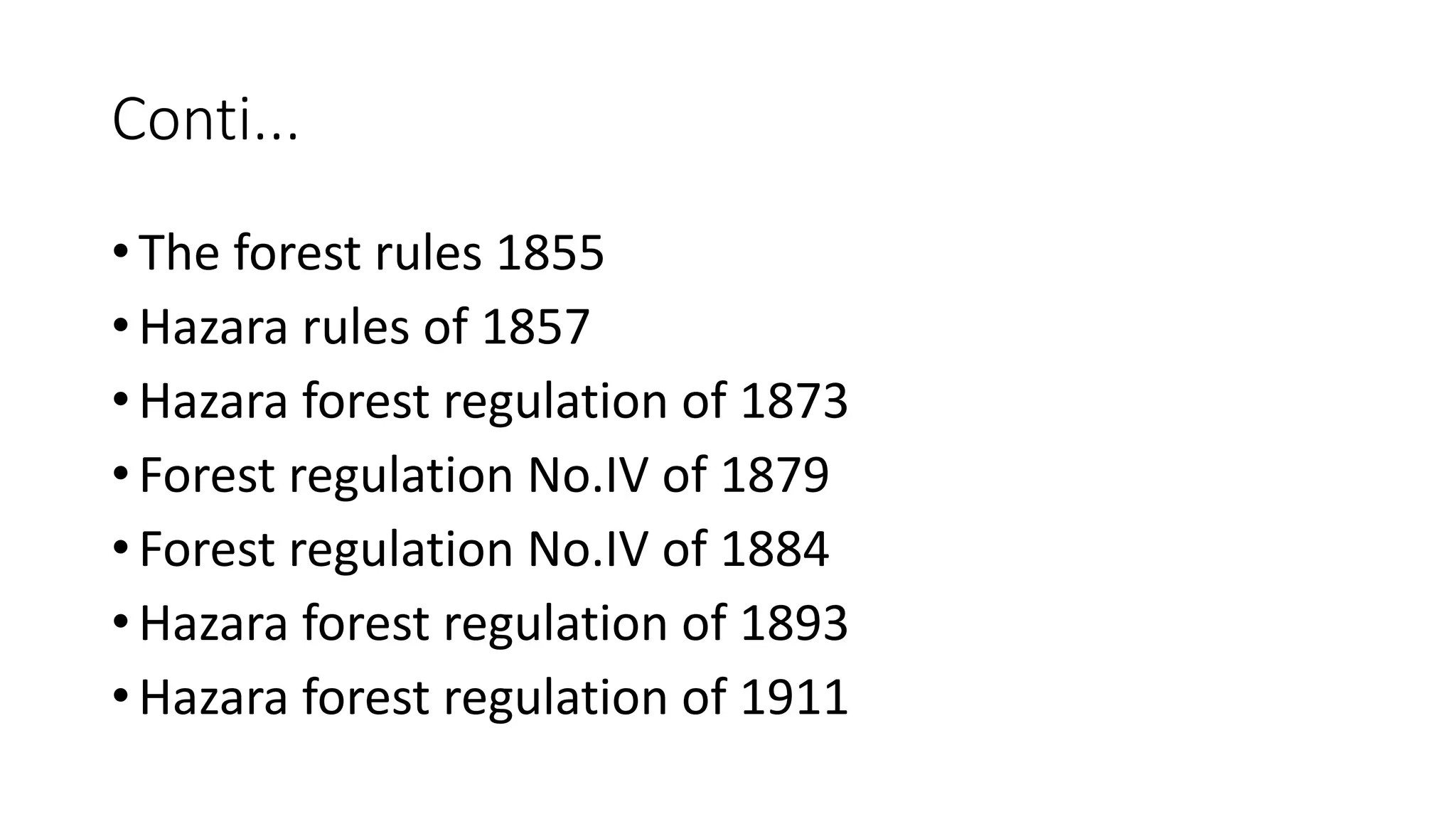 History Of Forest Conservation In Indian Subcontinent. | PDF