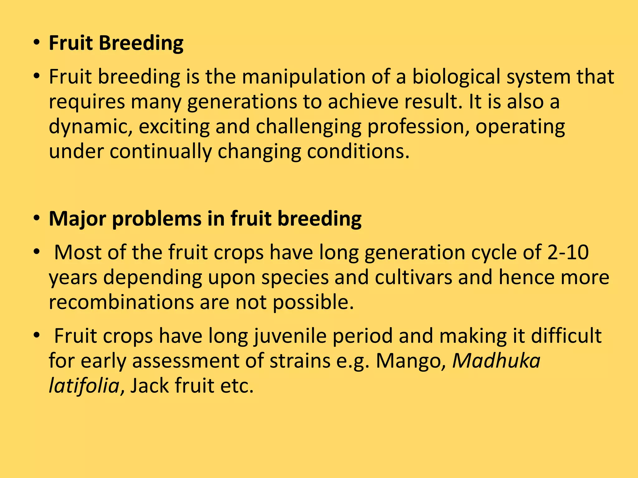 History of fruit breeding | PPTX