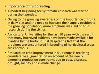 History of fruit breeding | PPTX