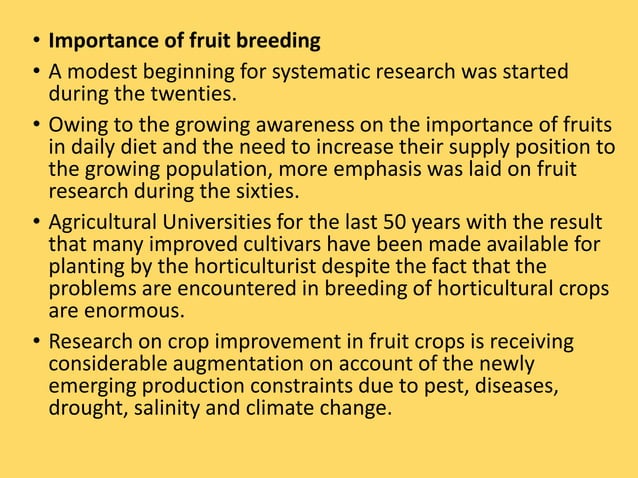 History of fruit breeding | PPTX