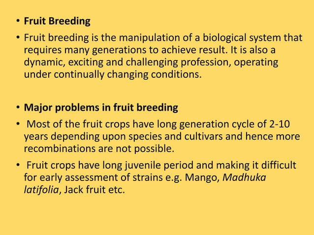 History of fruit breeding | PPTX