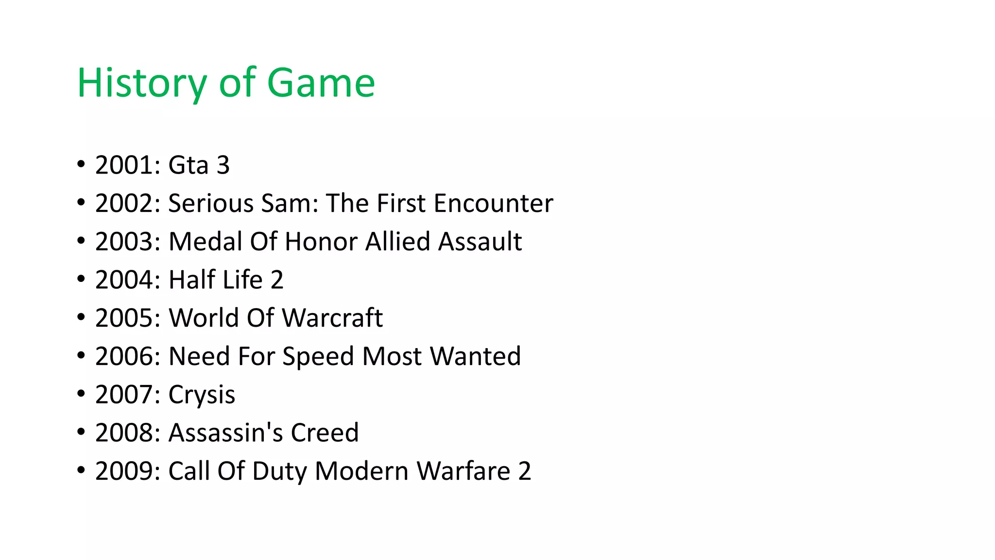 History of game evolution | PPTX