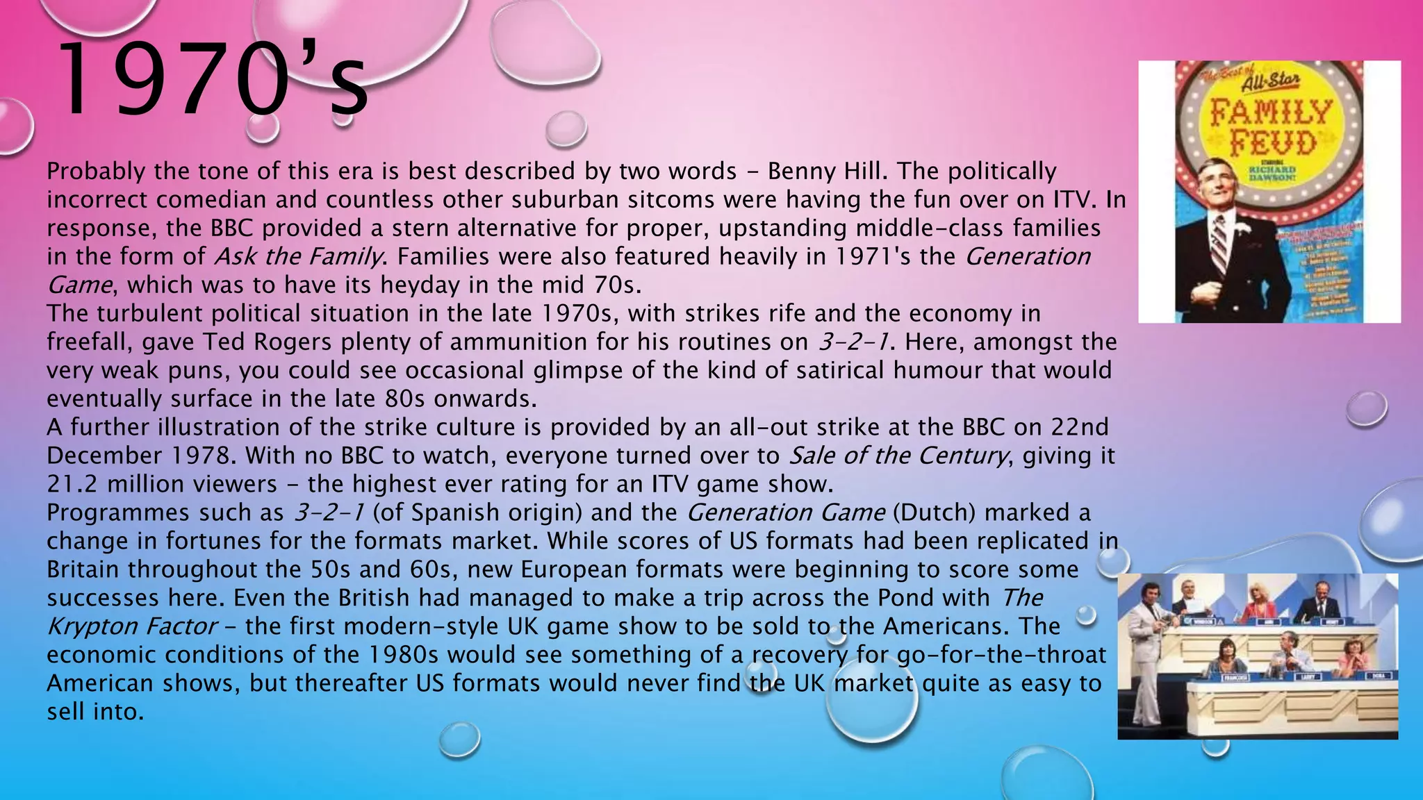 History of gameshows | PPTX | History | Genres