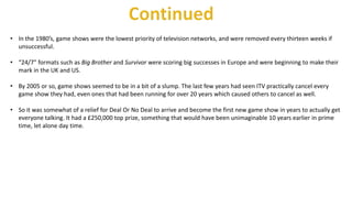 History of game shows | PPTX | History | Genres