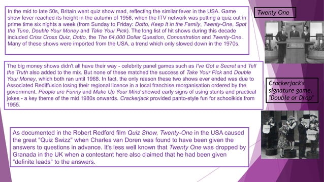 History of game shows | PPTX