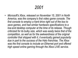 History of gaming. | PPTX | Home Entertainment Systems | Consumer ...