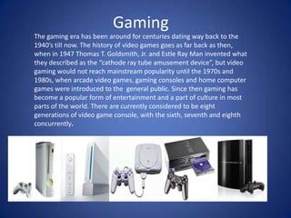 History of gaming | PPTX