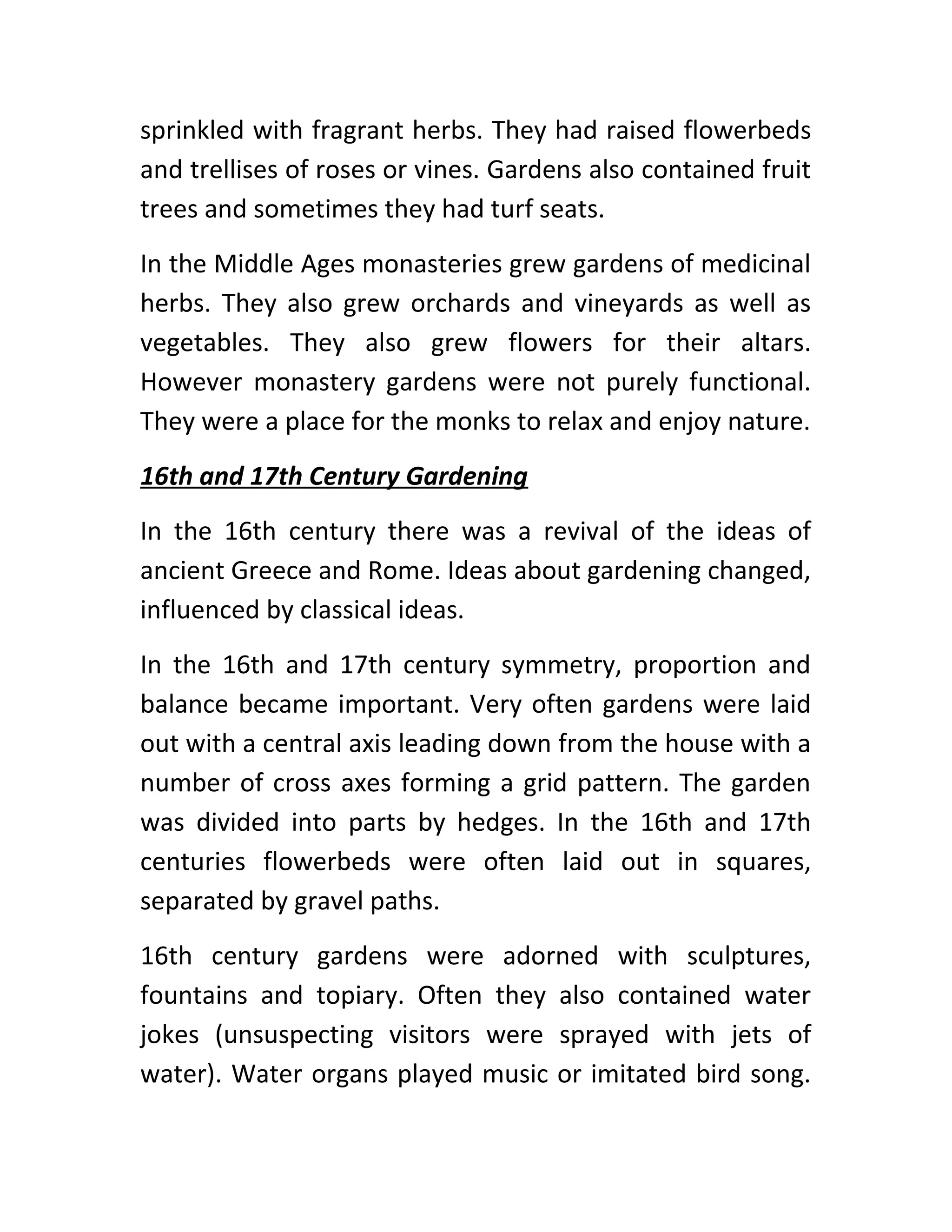 History of gardens | RTF