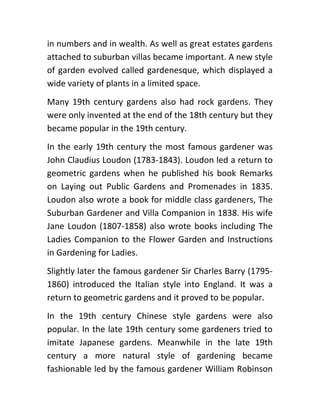 History of gardens | RTF