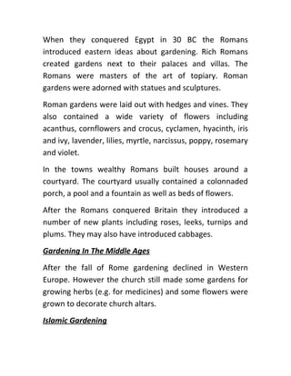 History of gardens | RTF
