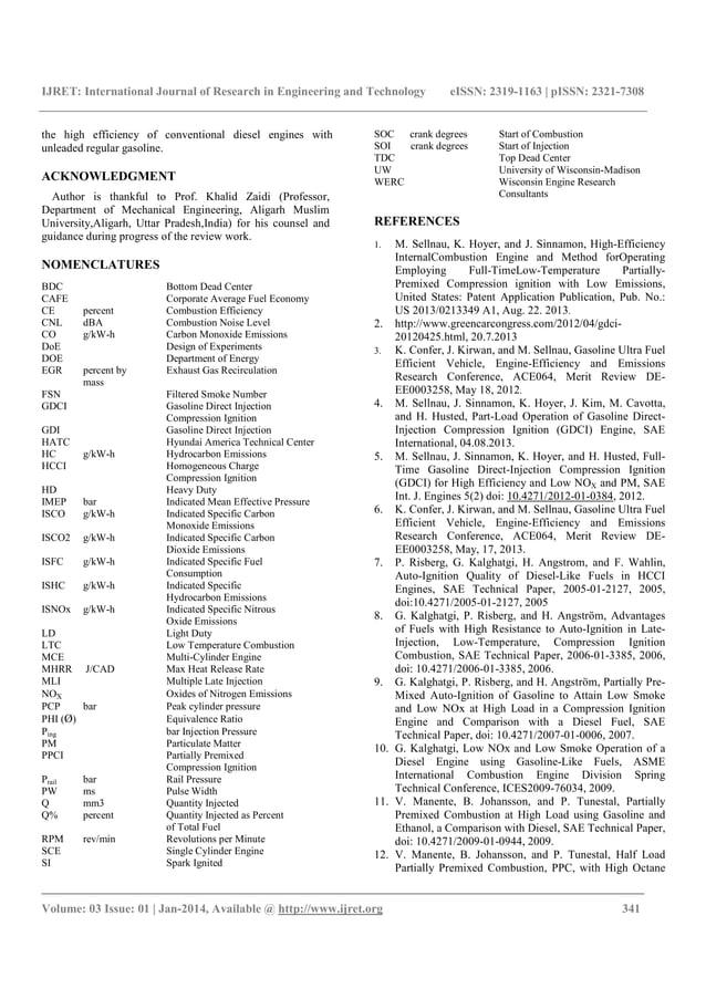 History of gasoline direct compression ignition (gdci) | PDF