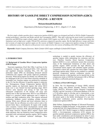 History of gasoline direct compression ignition (gdci) engine a review ...
