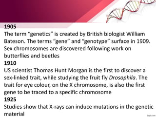 History of genetics. Bio 212 | PPTX