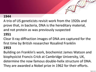 History of genetics. Bio 212 | PPTX