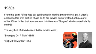 History of genre thriller | PPTX | Movies | Entertainment