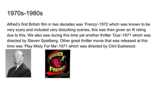 History of genre thriller | PPTX | Movies | Entertainment