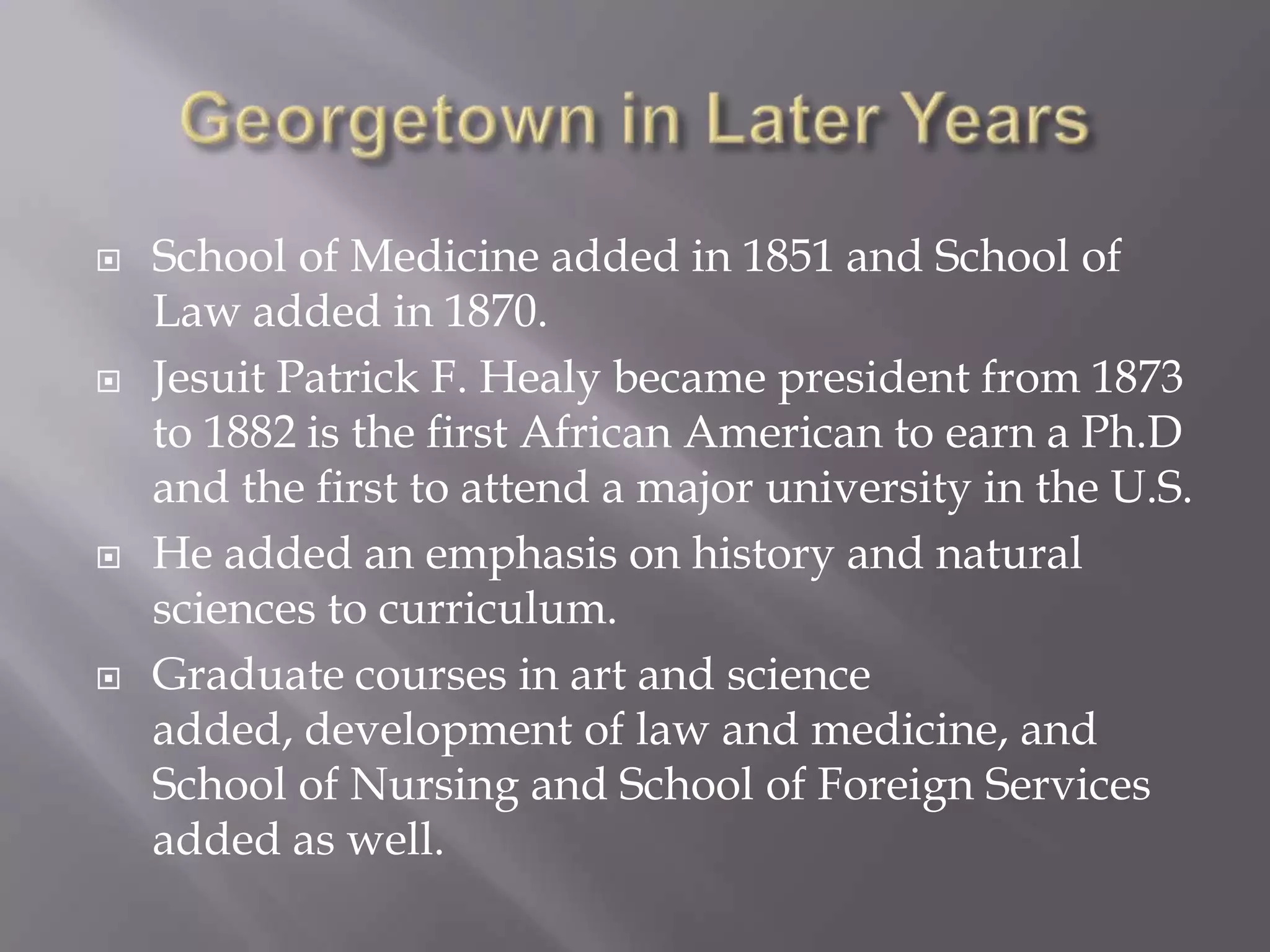 History of geogetown university | PPTX