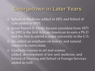 History of geogetown university | PPTX