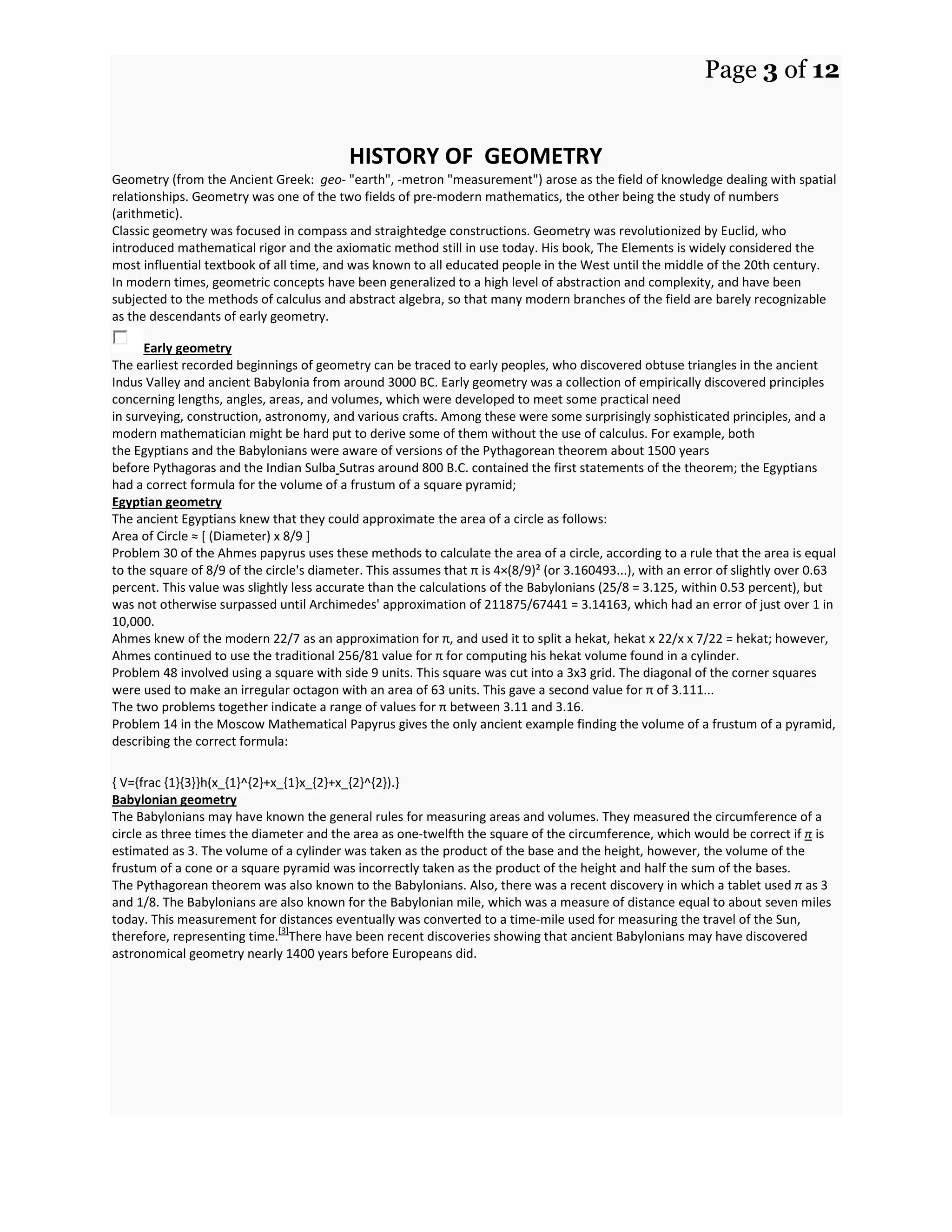 History of geometry | PDF