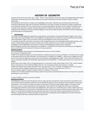 History of geometry | PDF | Geography | Science