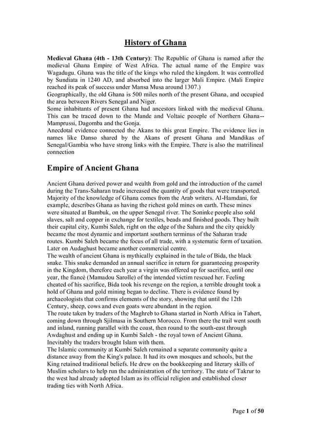 History of ghana | PDF