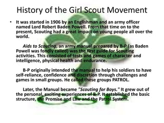 History of girl scout | PPTX