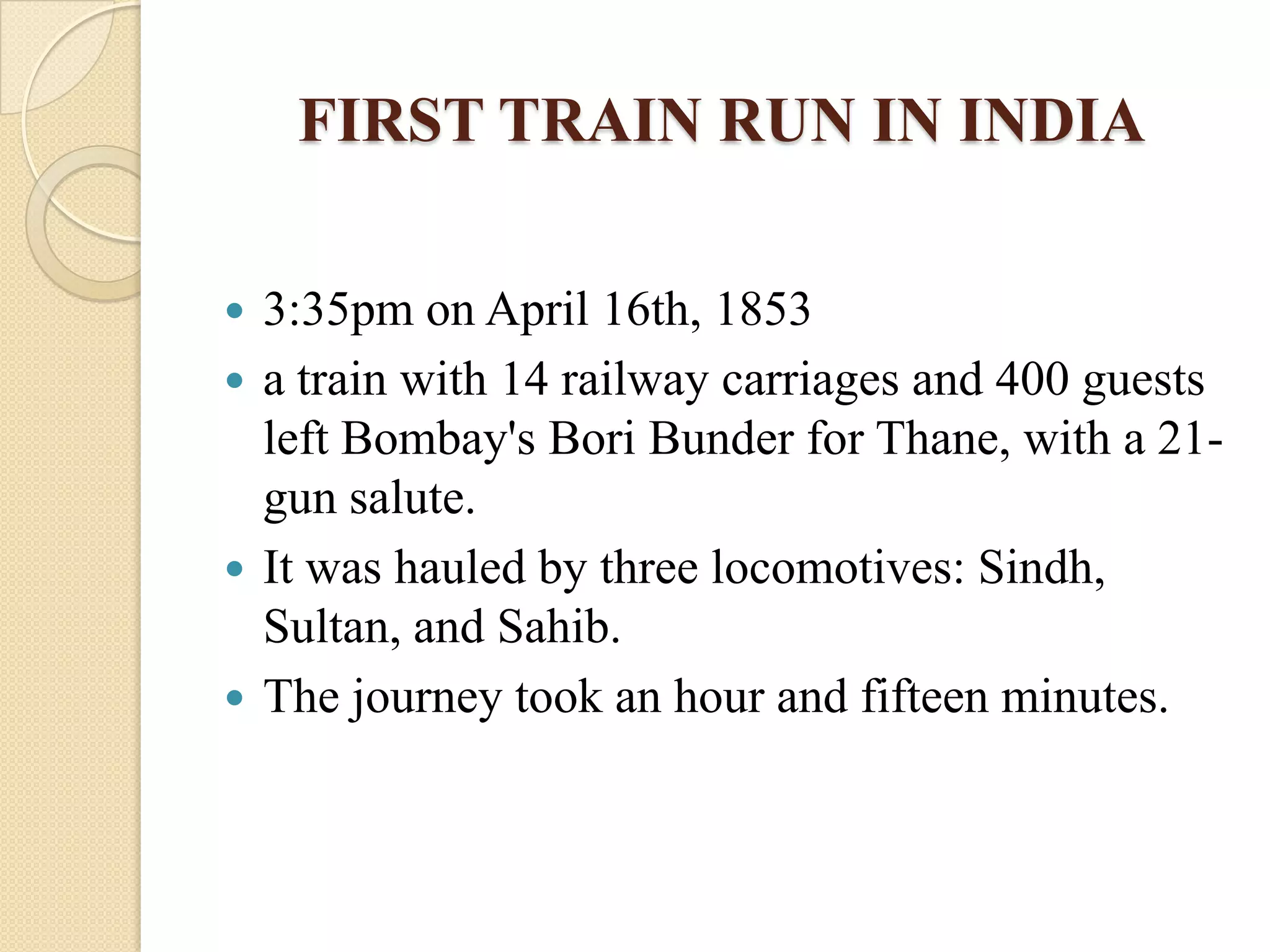 History of great indian railways | PPTX